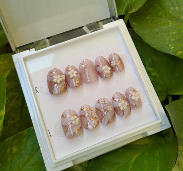 Apricot Flower – Nails4you.studio